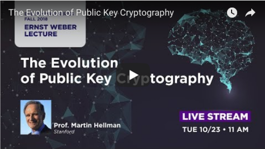 Co-Inventor of Public Key Cryptography, Turing Award Winner, Alum | NYU ...