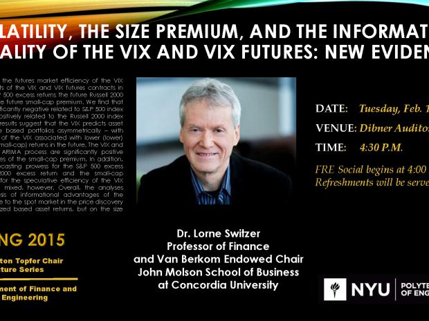 Morton Topfer Chair Lecture - Dr. Lorne Switzer | NYU Tandon School of ...