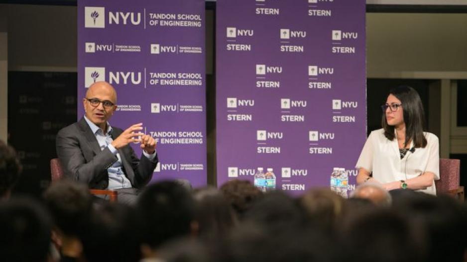 A Visit from Microsoft CEO Satya Nadella | NYU Tandon School of Engineering